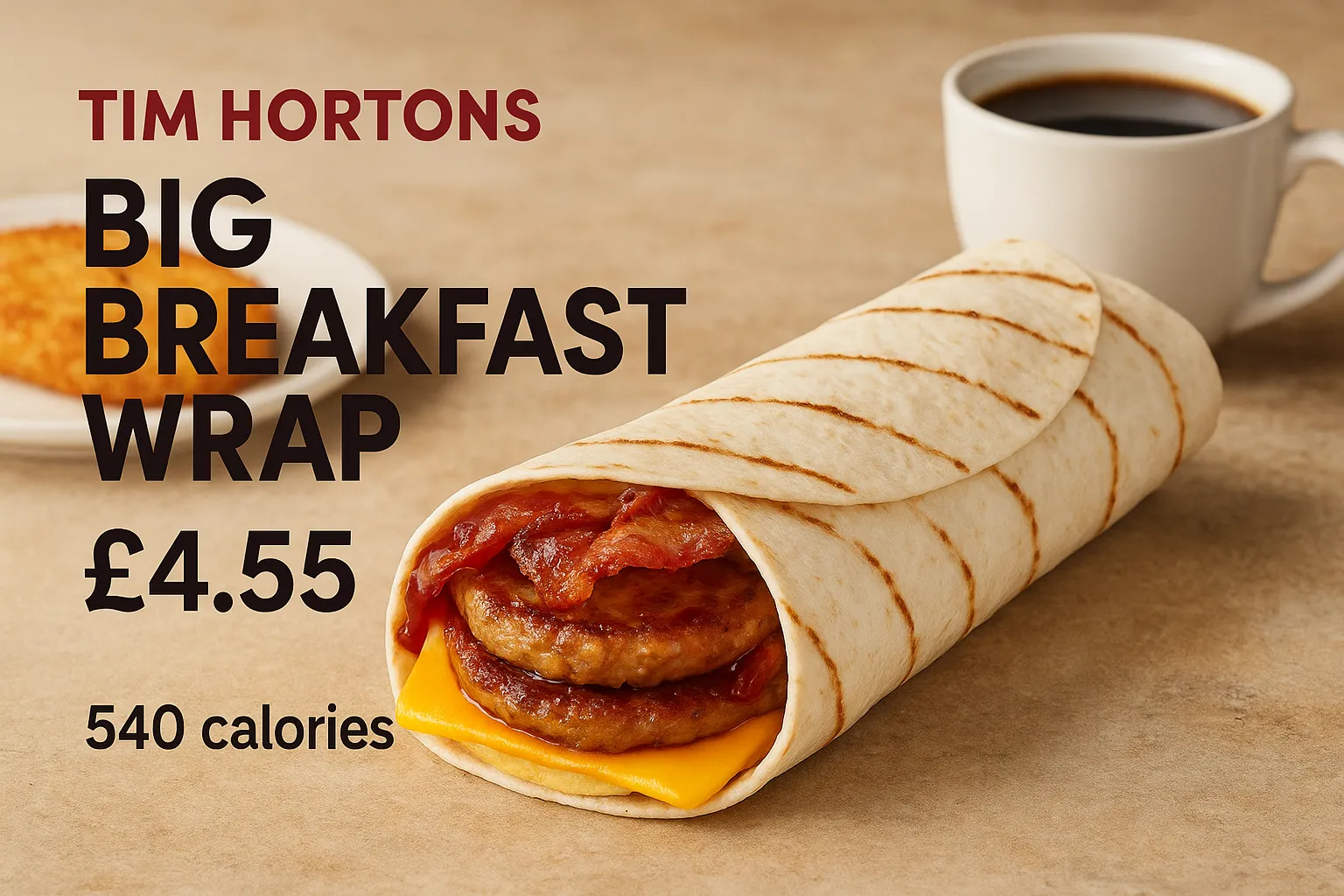 Big Breakfast Wrap Tim Hortons UK — Price & Calories