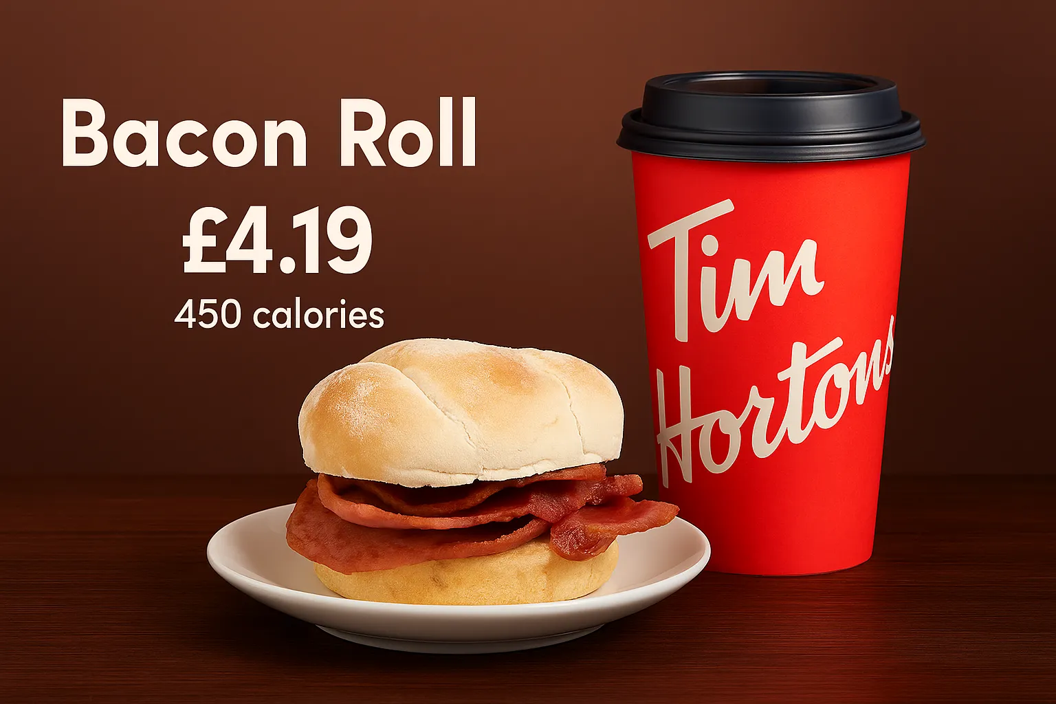 Bacon Roll Tim Hortons UK — Price & Calories 2026