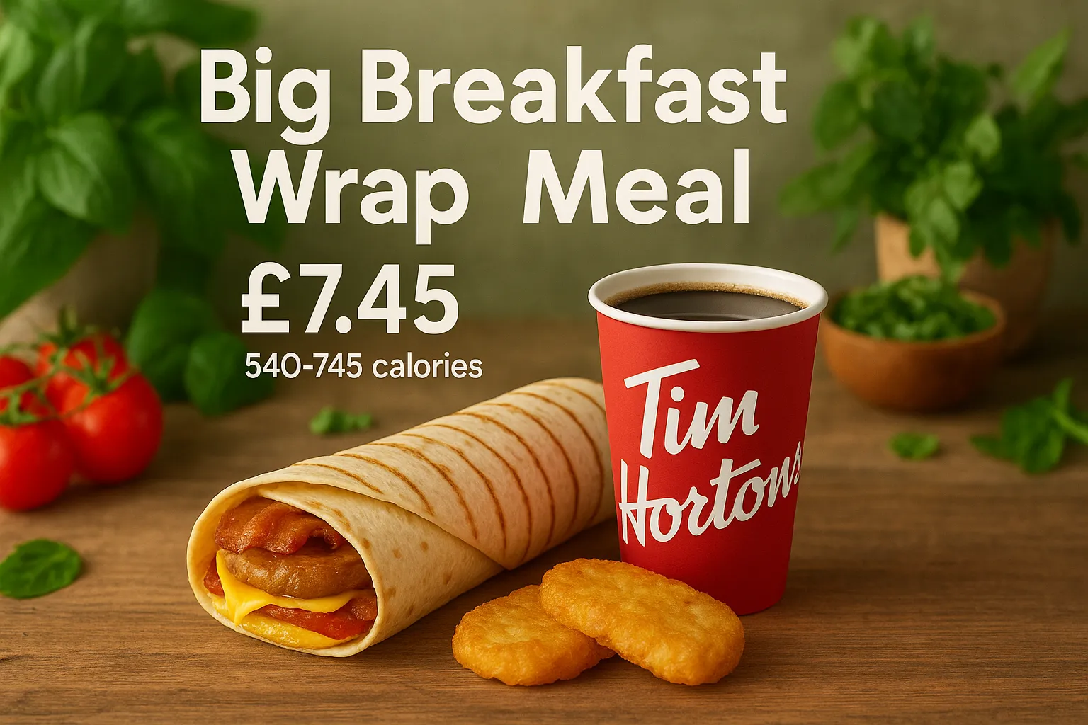 Big Breakfast Wrap Meal Tim Hortons UK — Price & Calories 2026